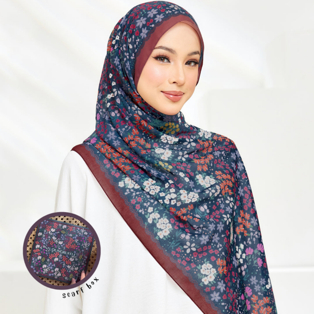 TUDUNG RUFFLE SHAWL PRINT COLLECTION by Tudung Ruffle | AG | Shopee ...