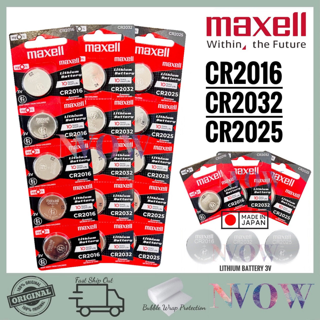 Wholesale Japan Maxell 5pcs CR2016 CR2032 CR2025 Original Lithium ...