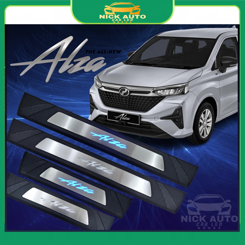 Perodua Alza 2022-2023 Side Stell Plate Door Side Step With Blue Led ...