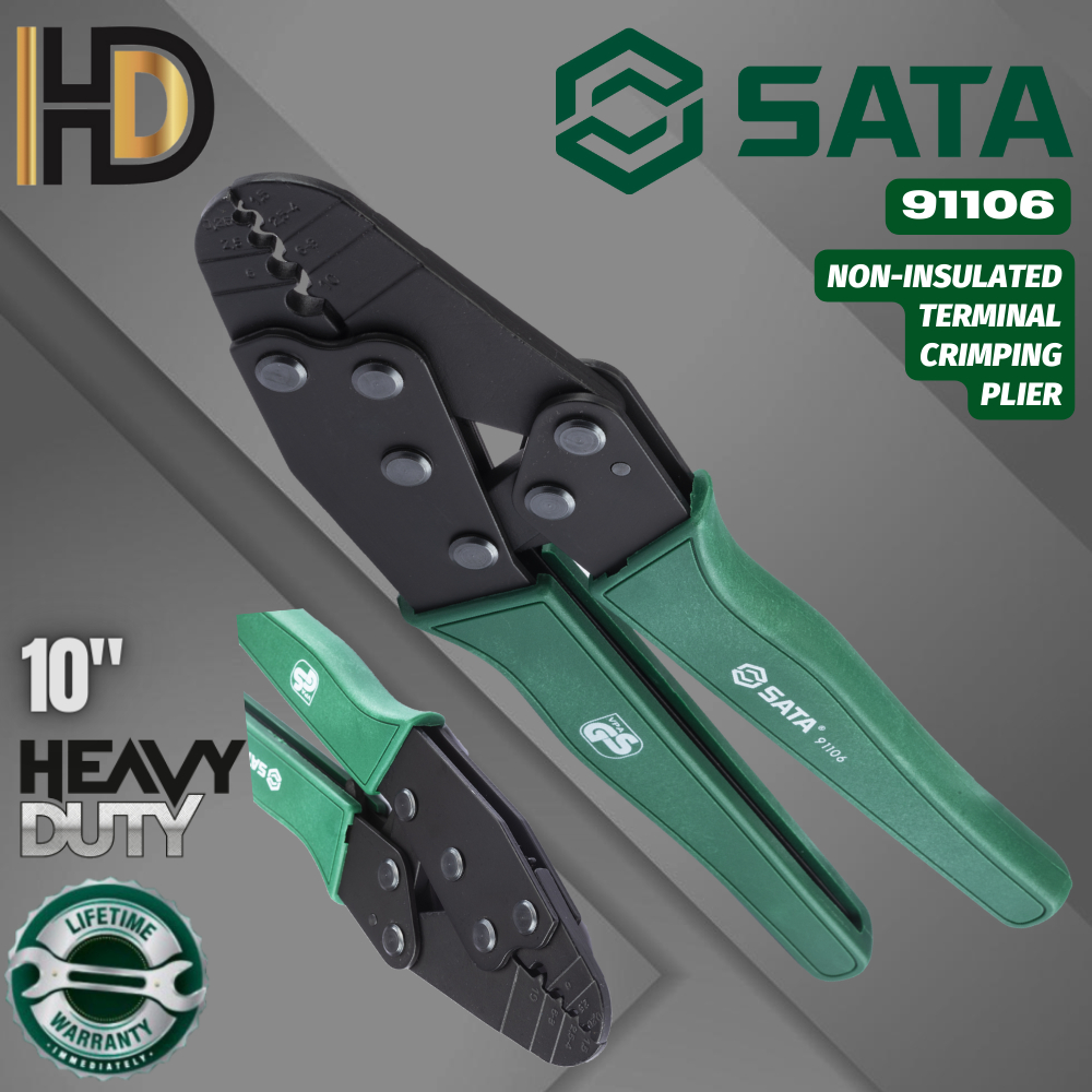 SATA 10" Crimping Pliers For Non Insulated Terminals / 91106 / Heavy ...