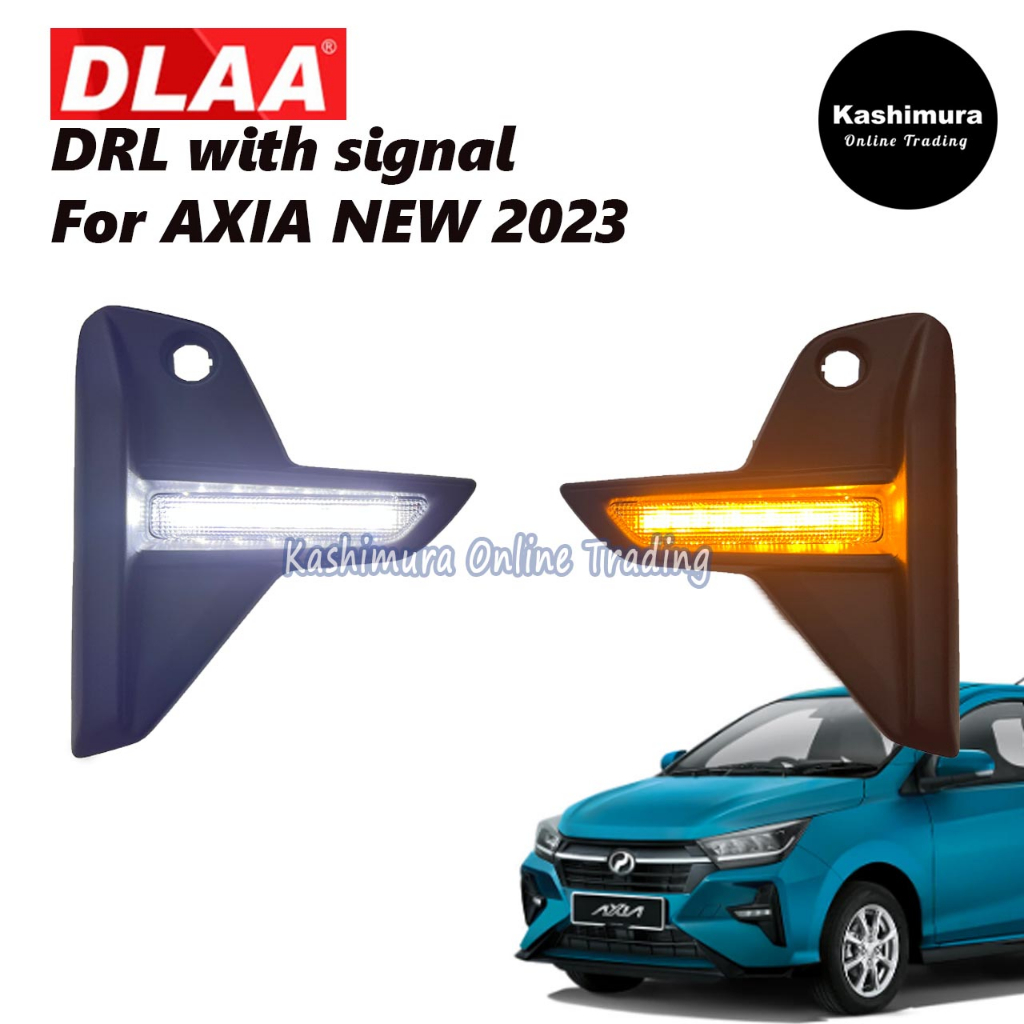 DLAA PERODUA AXIA 2023 AXIA NEW LED FOG LAMP FOGLAMP DRL WITH RUNNING ...