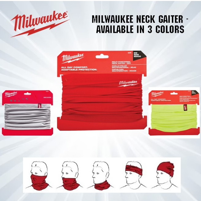 MILWAUKEE MULTI-FUNCTIONAL NECK GAITER - AVAILABLE IN 3 COLORS (READY ...