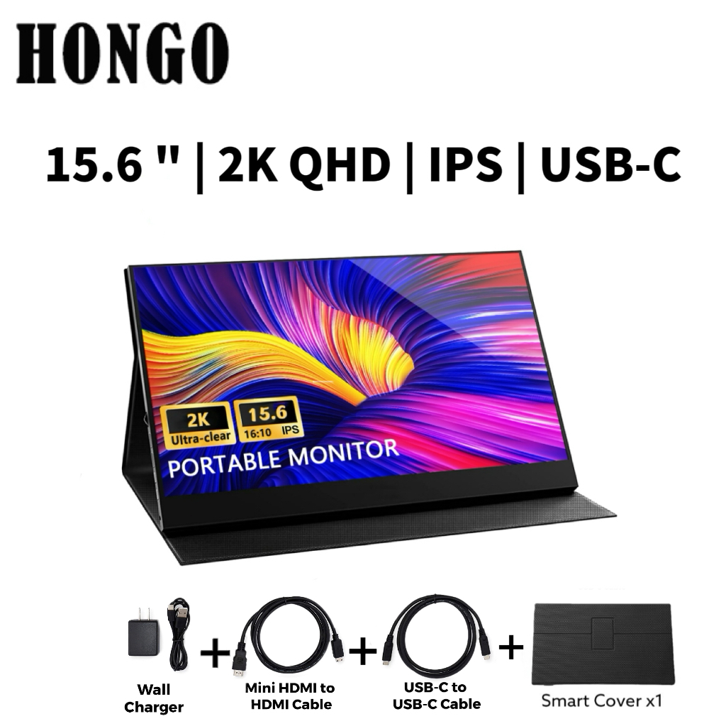 💖[Free Delivery] Hongo 2K 16-Inch Portable Monitor Matte IPS HDR Eye ...