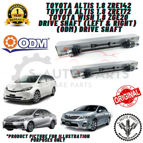 TOYOTA ALTIS ZRE142 / ZRE172 1.8 / WISH ZGE20 1.8 ODM (CYCAR) DRIVE ...
