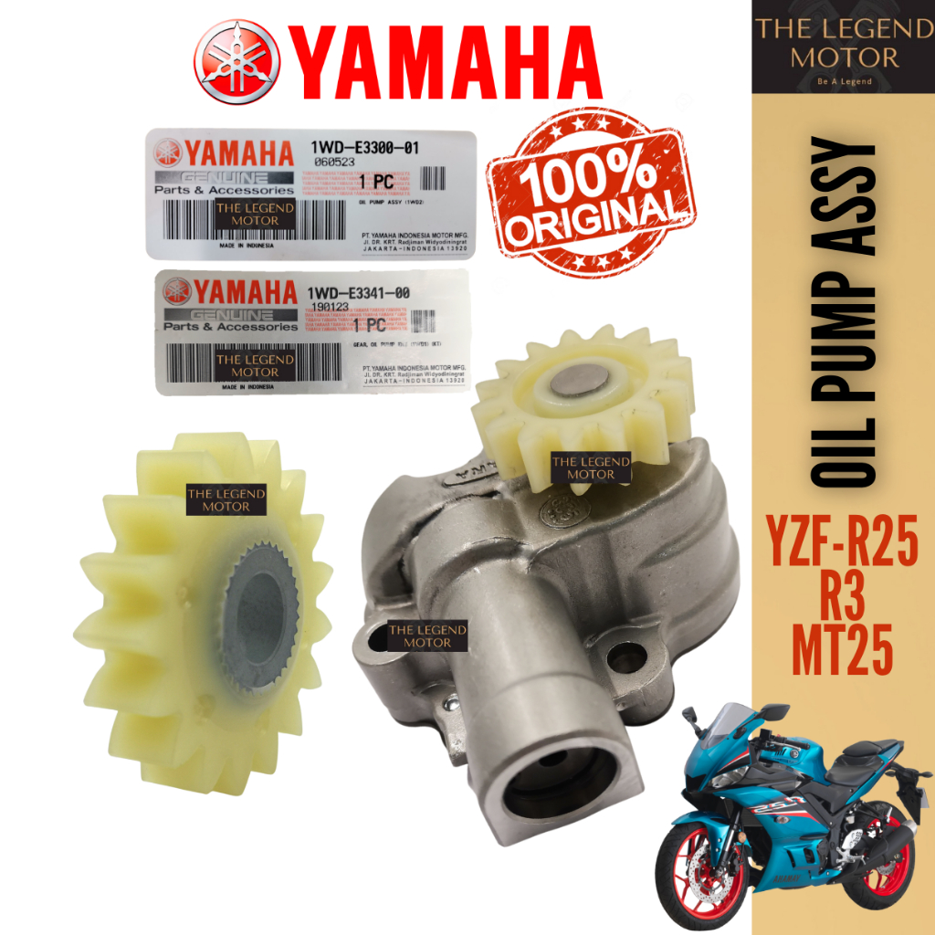 R25 YZF-R25 R3 MT25 OIL PUMP ASSY IDLE GEAR 4T PAM MINYAK ENGINE GEAR SMALL SHAFT 1WD-E3300-09 ...