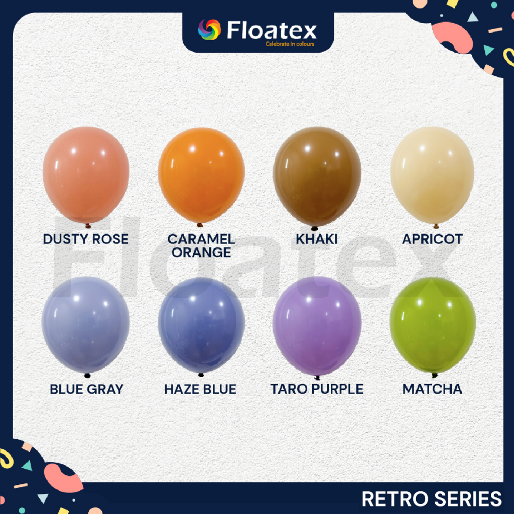 Floatex High Quality Retro Latex Colorful Balloon Circle Latex Balloon ...