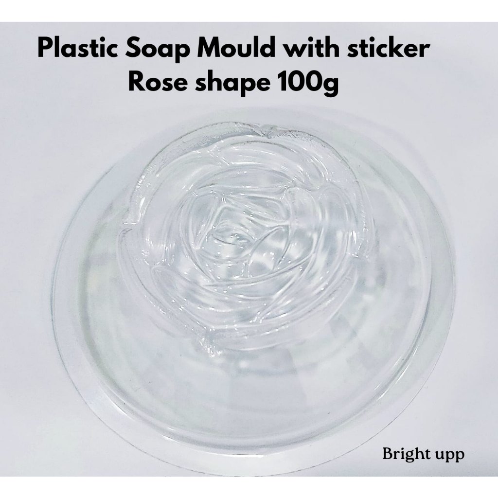 10pcs Rose Shape 100g plastic soap mould with sticker acuan sabun ...
