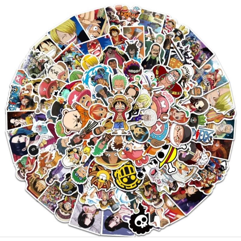 🇲🇾 50PCS ONE PIECE Cartoon DIY Luffy Stickers for Skateboard Fridge ...