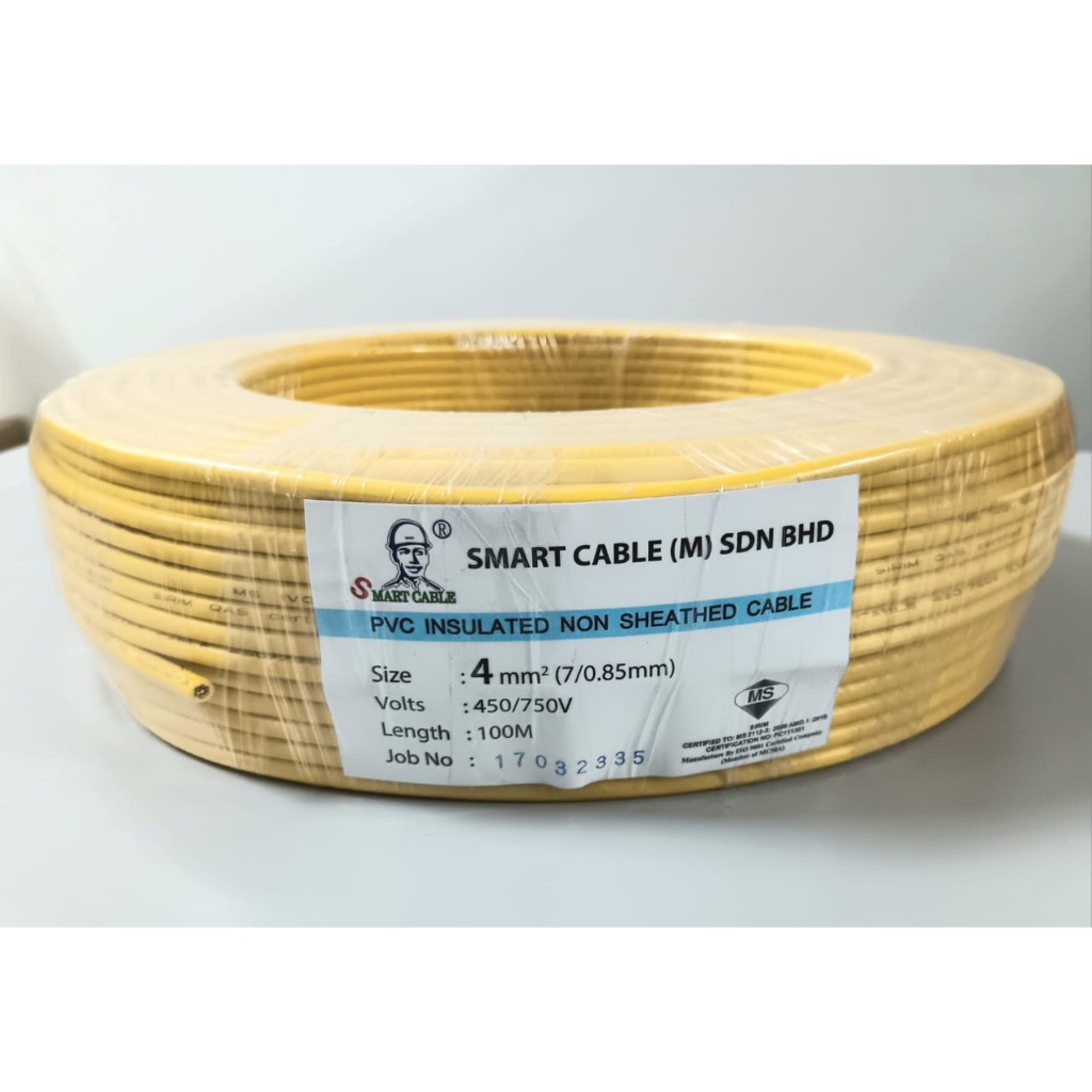 SMART PVC Insulated Cable 4MM PVC CABLE WITH SIRIM APPROVED ( MAX 3 ...