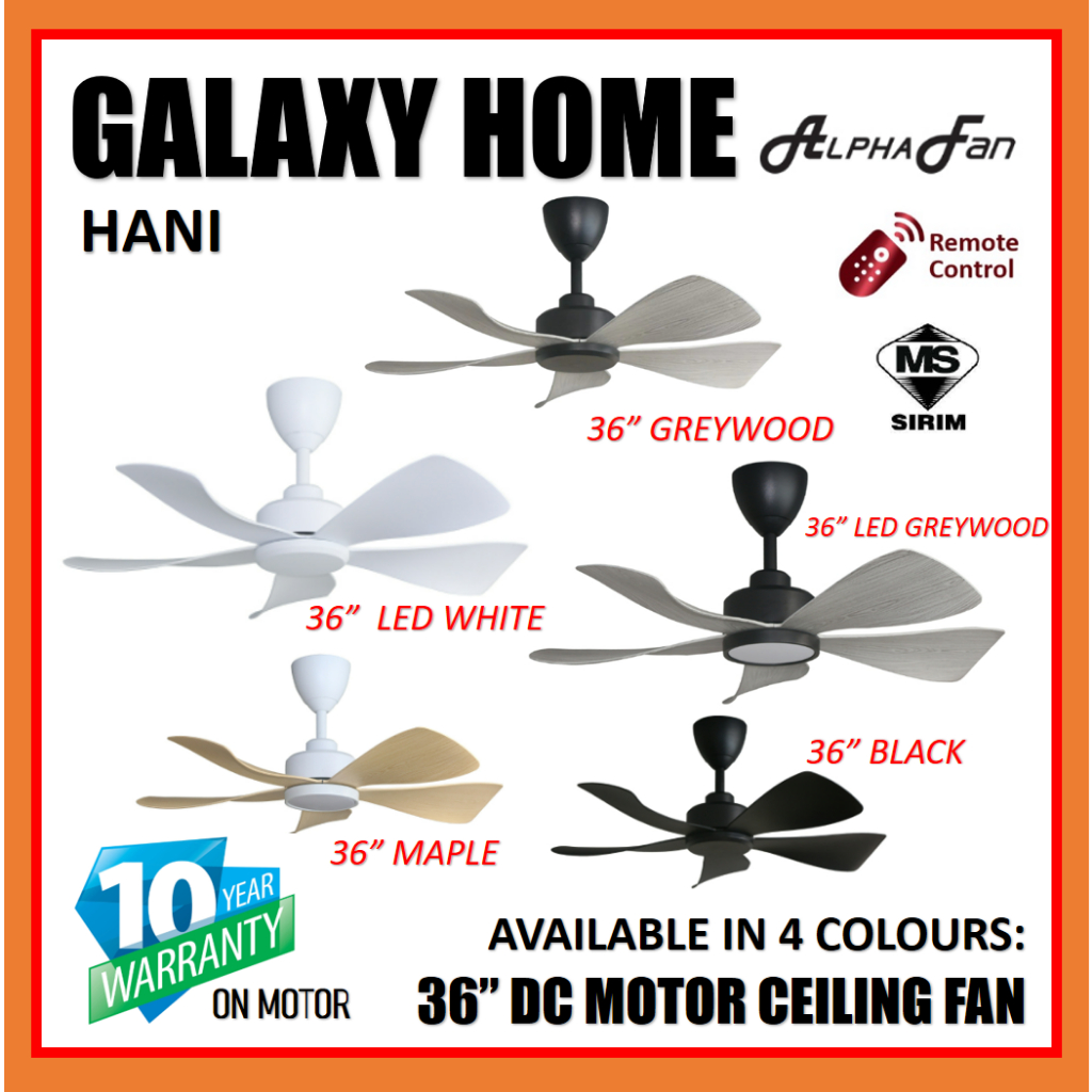 ALPHA AlphaFan HANI 5B 36" Remote Control DC Motor Ceiling Fan | Shopee ...