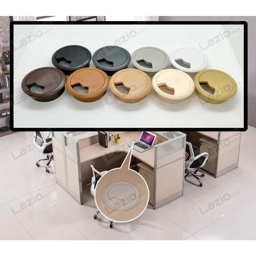 60mm hole plastic cover wire cable end cap for computer desk table ...