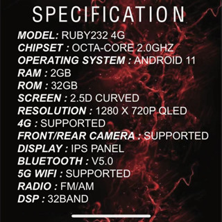 VF Audio Ruby Red Series Android Player QLED 2+32GB Android 11 Octa ...