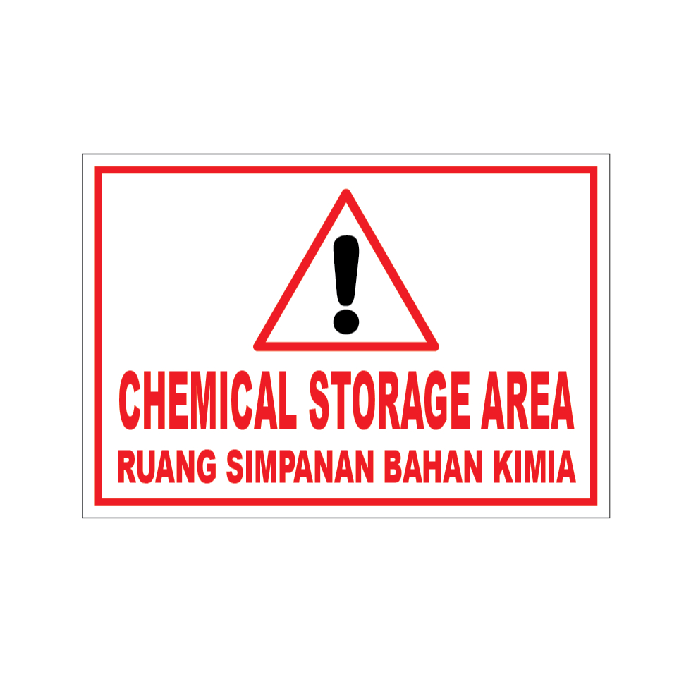 Indurstrial Safety signage/Caution/Caustic soda/Chemical storage area ...