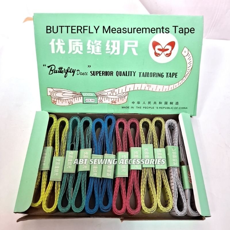 BUTTERFLY Measuring Tape/Box Pita Ukur 60inch/Meansure Meter Ruler ...
