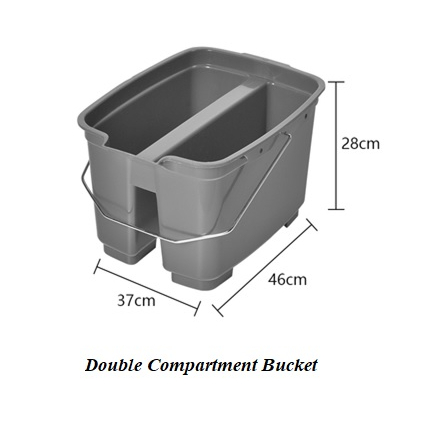Car Wash Double Compartment Bucket 18L 28cmx37cm x 46cm * Ready Stock ...