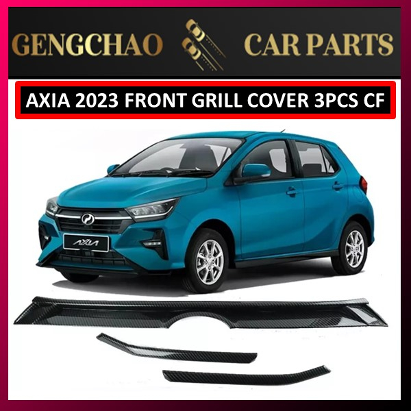 AXIA BARU NEW 2023 FRONT GRILL COVER CARBON FIBER DESIGN, GRILL DEPAN ...