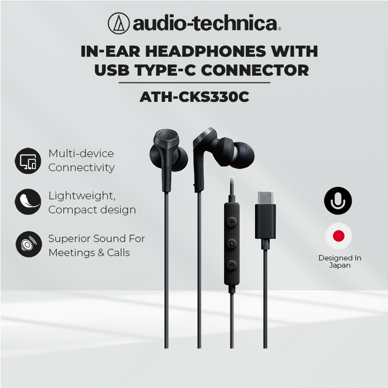 Audio Technica ATH-CKS330C In - Ear Headphones with USB Type-C ...