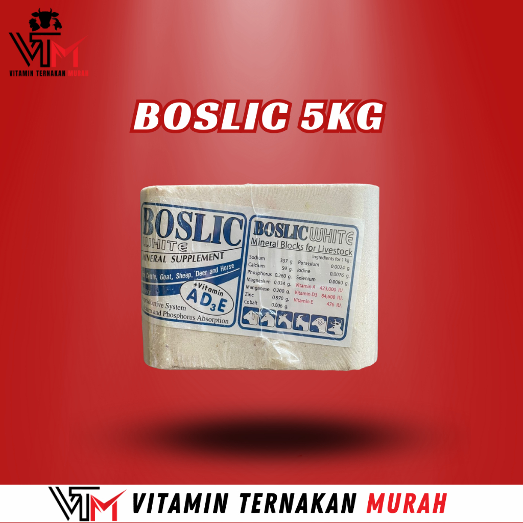 BOSLIC 5KG -MINERAL BLOCK PREMIUM/ GARAM JILAT UNTUK TERNAKAN KAMBING ...
