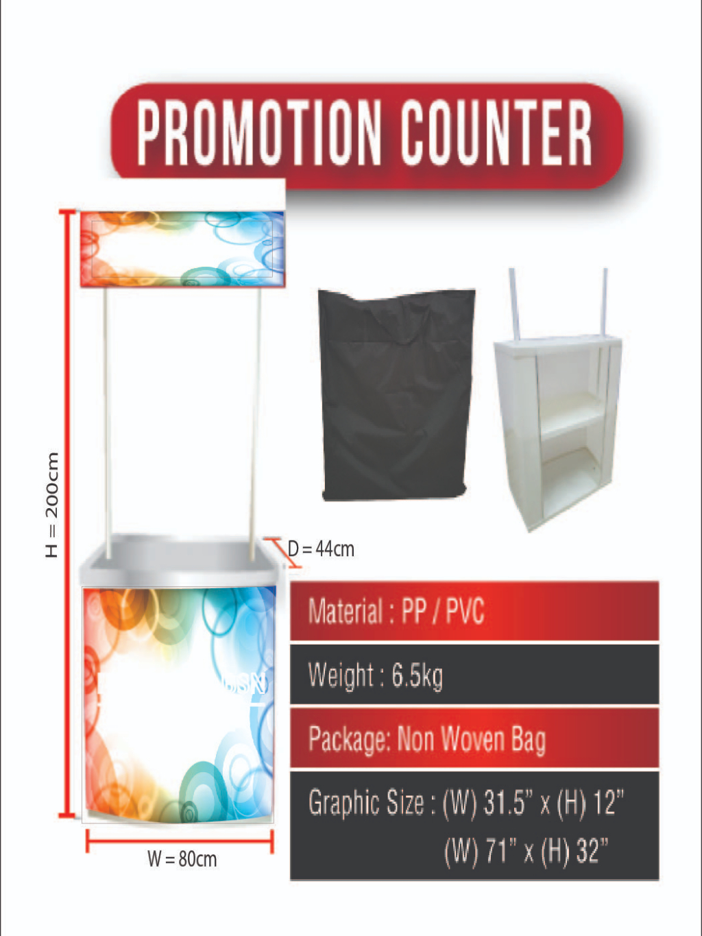 PVC Counter Booth / PVC Portable Booth / Promo Counter / PVC Promotion ...