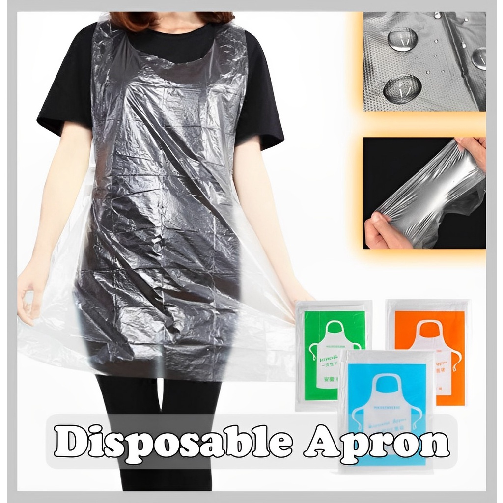 Disposable apron, Apron plastik pakai buang, Kids Adults Plastic ...