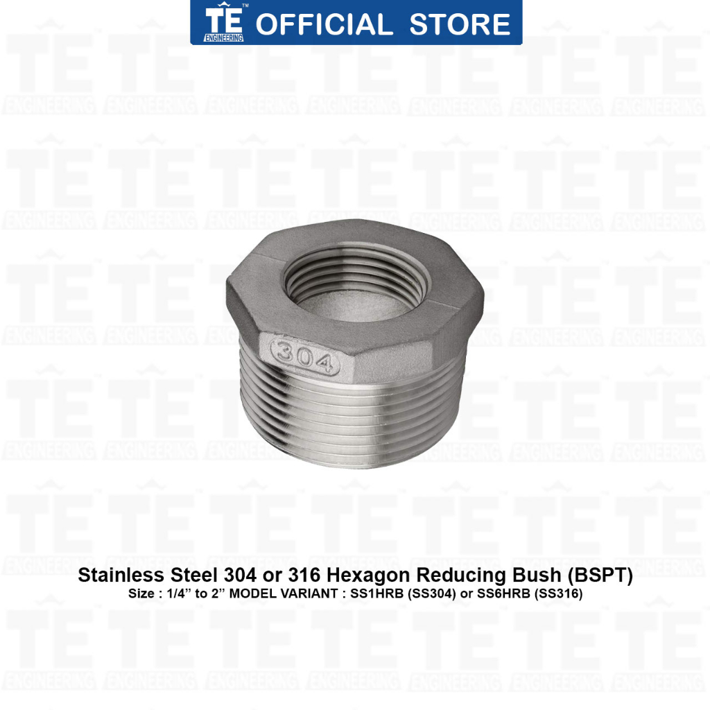 Stainless Steel 304 Hexagon Reducing Bush (BSPT) | Shopee Malaysia