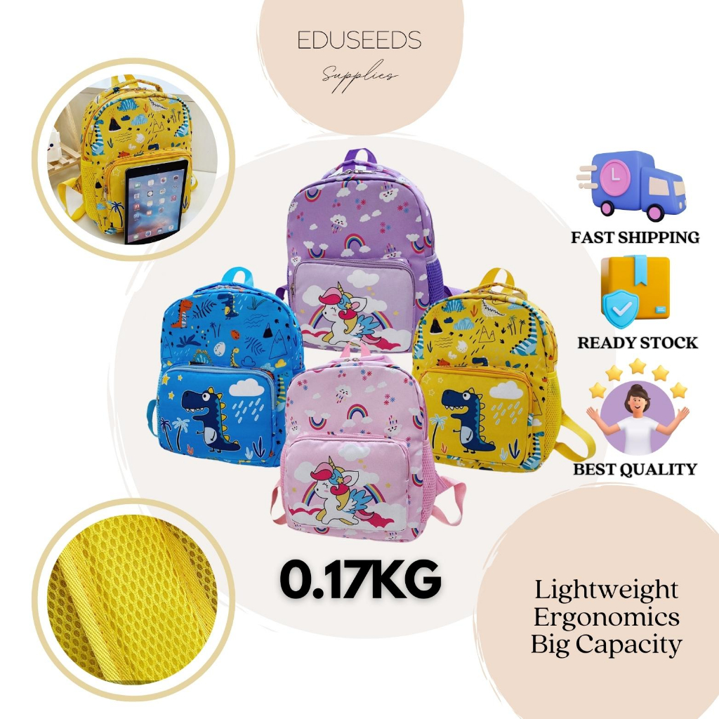 Lightweight Preschool Kindergarten School Bag Beg Budak Sekolah Kids ...