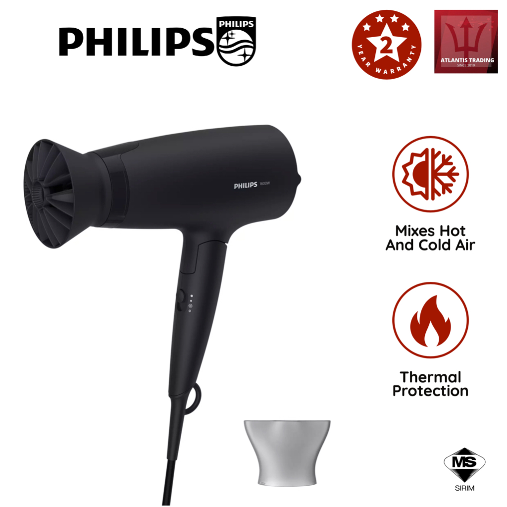 Philips 3000 Series Hair Dryer BHD308/13 SERIES (FOLDABLE) | Shopee Malaysia