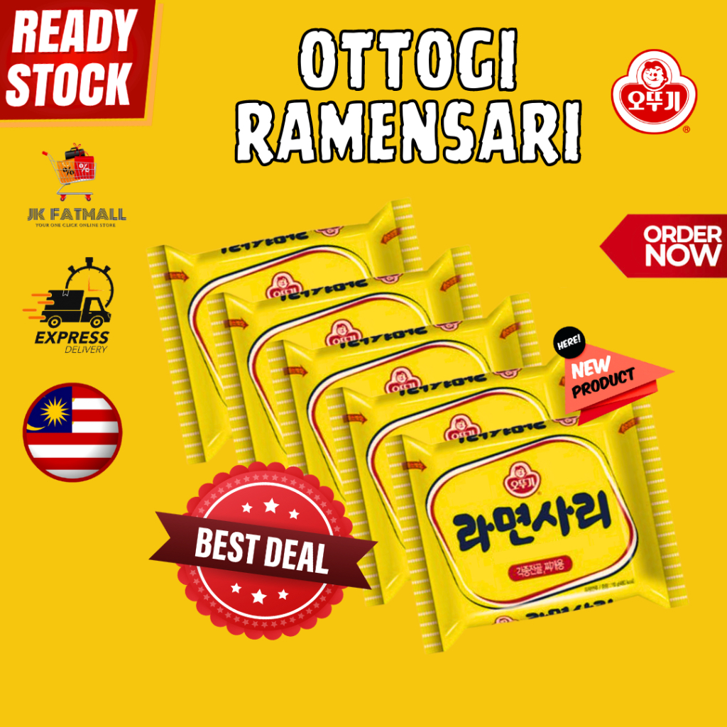 Wholesale OTTOGI Ramensari Korean RamenPlain Ramyeon 110G x 5Pcs | Shopee Malaysia