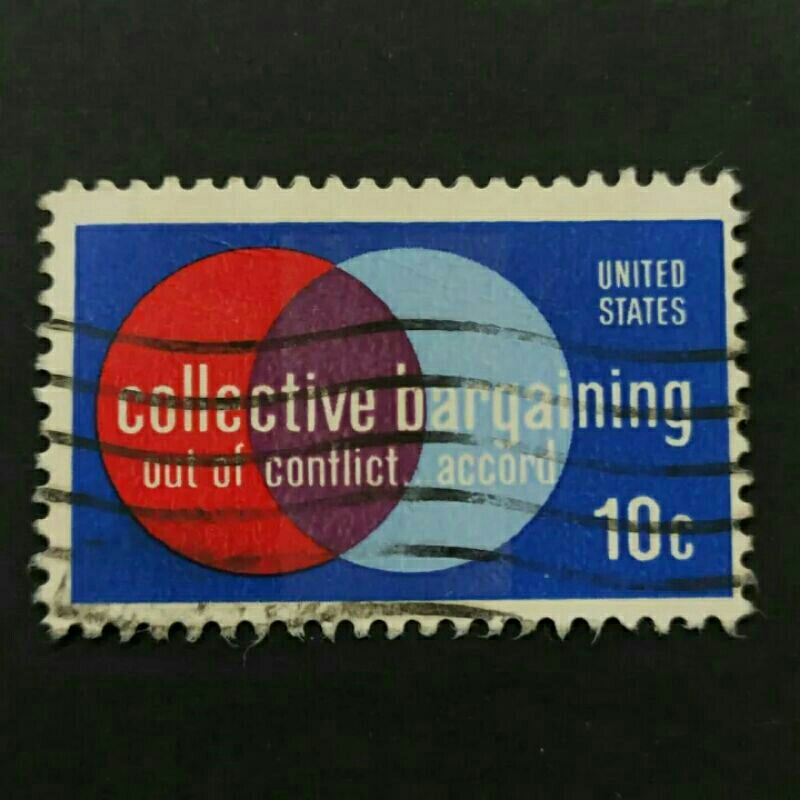 1975 Stamp USA-Complete Unique Used Stamp-10c Collective Bargaining ...