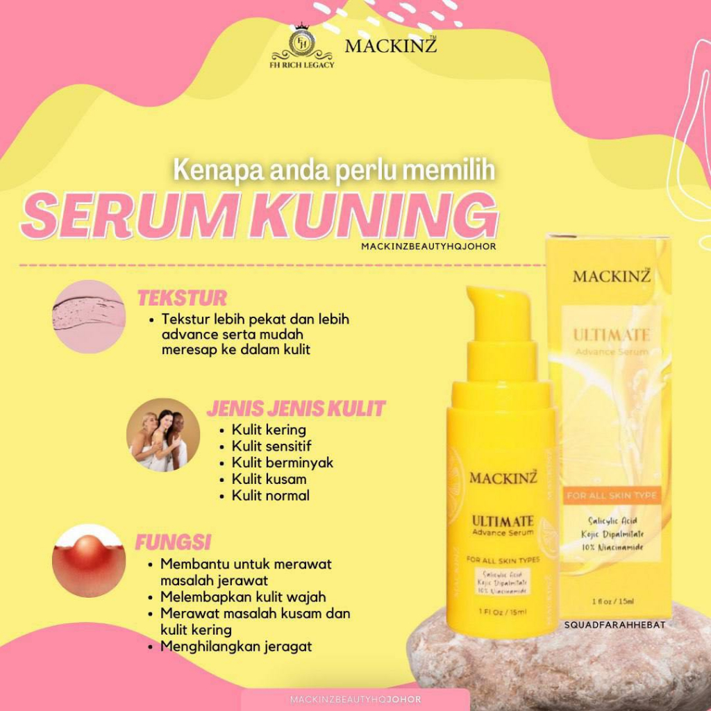 ORIGINAL NEW LOOK MACKINZ SERUM KUNING MACKINZ (15ML) /DAY CREAM DAN ...