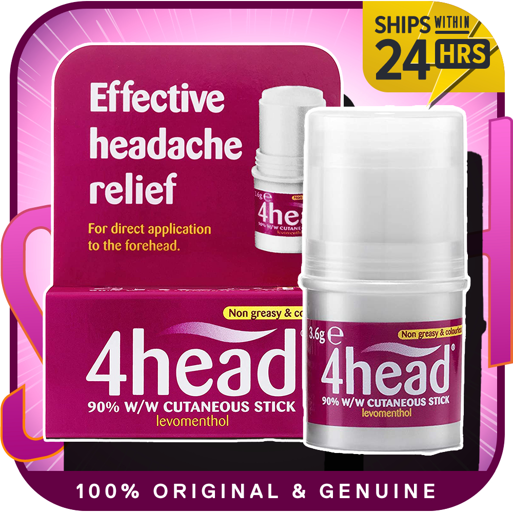 4head Levomenthol Stick for Headache Relief, Migraine | Shopee Malaysia