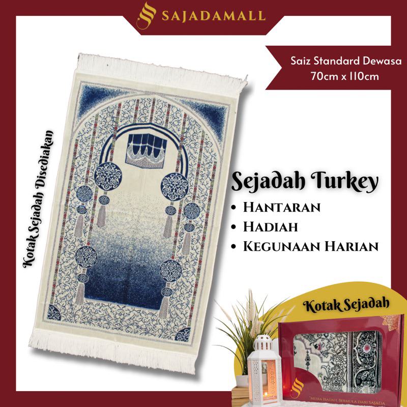 SEJADAH TURKEY SEJADAH TURKI SEJADAH PUTIH SEJADAH HANTARAN | Shopee ...