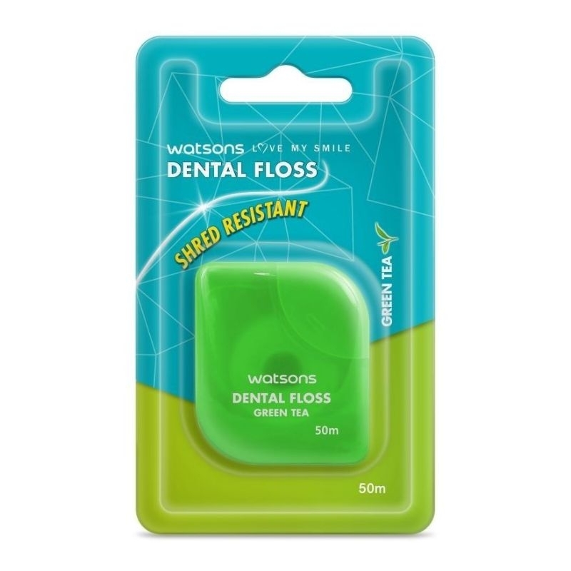 Watsons Dental Floss Mint Charcoal Green Tea Mint Satin 10m/50m ...