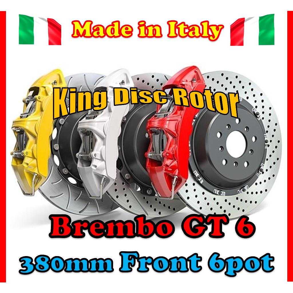 Brembo GT6 Front 380mm 6pot Caliper Made in Italy for All Car Models ...