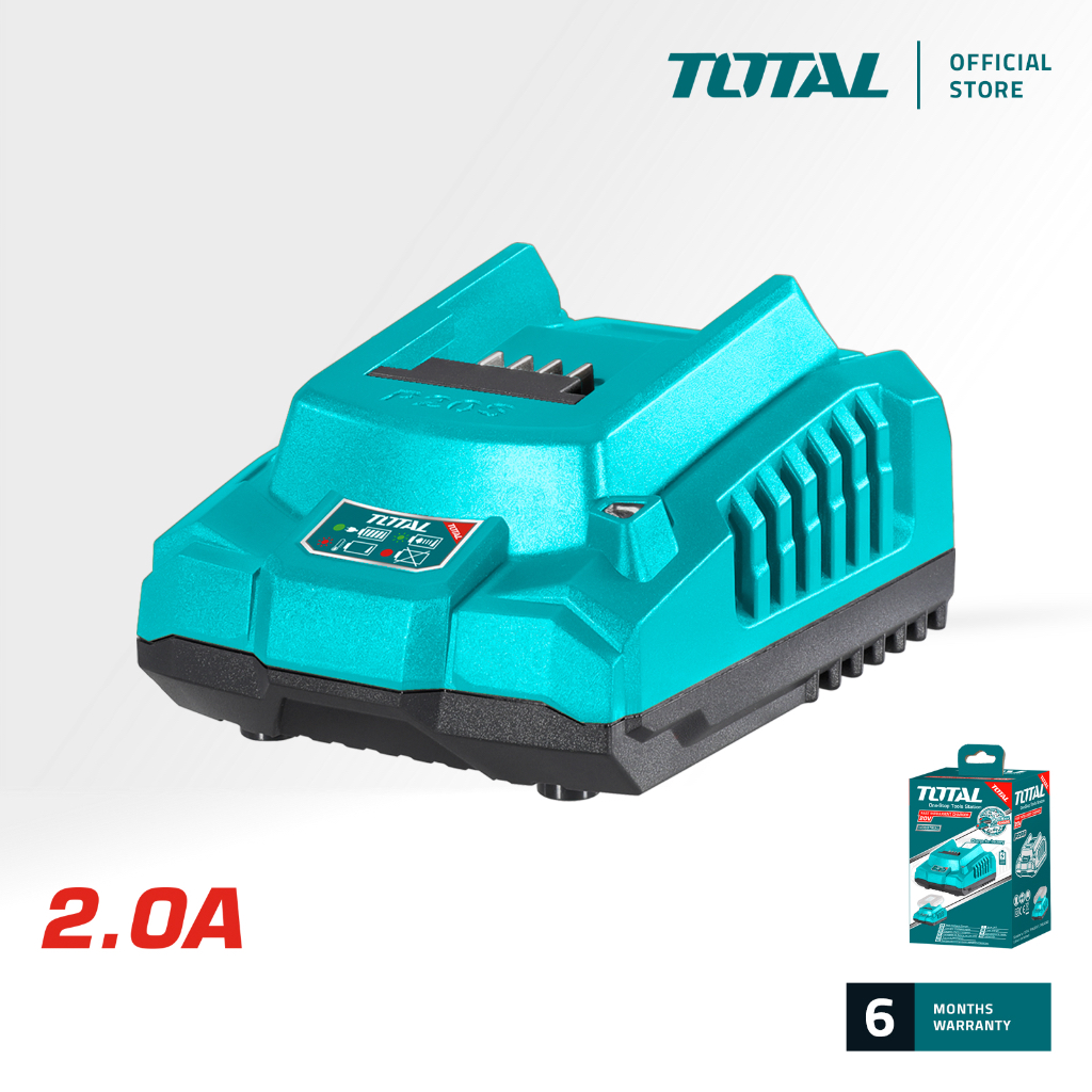 TOTAL Fast Intelligent Charger, Charge 2.0Ah Battery To Full In 1 Hour ...