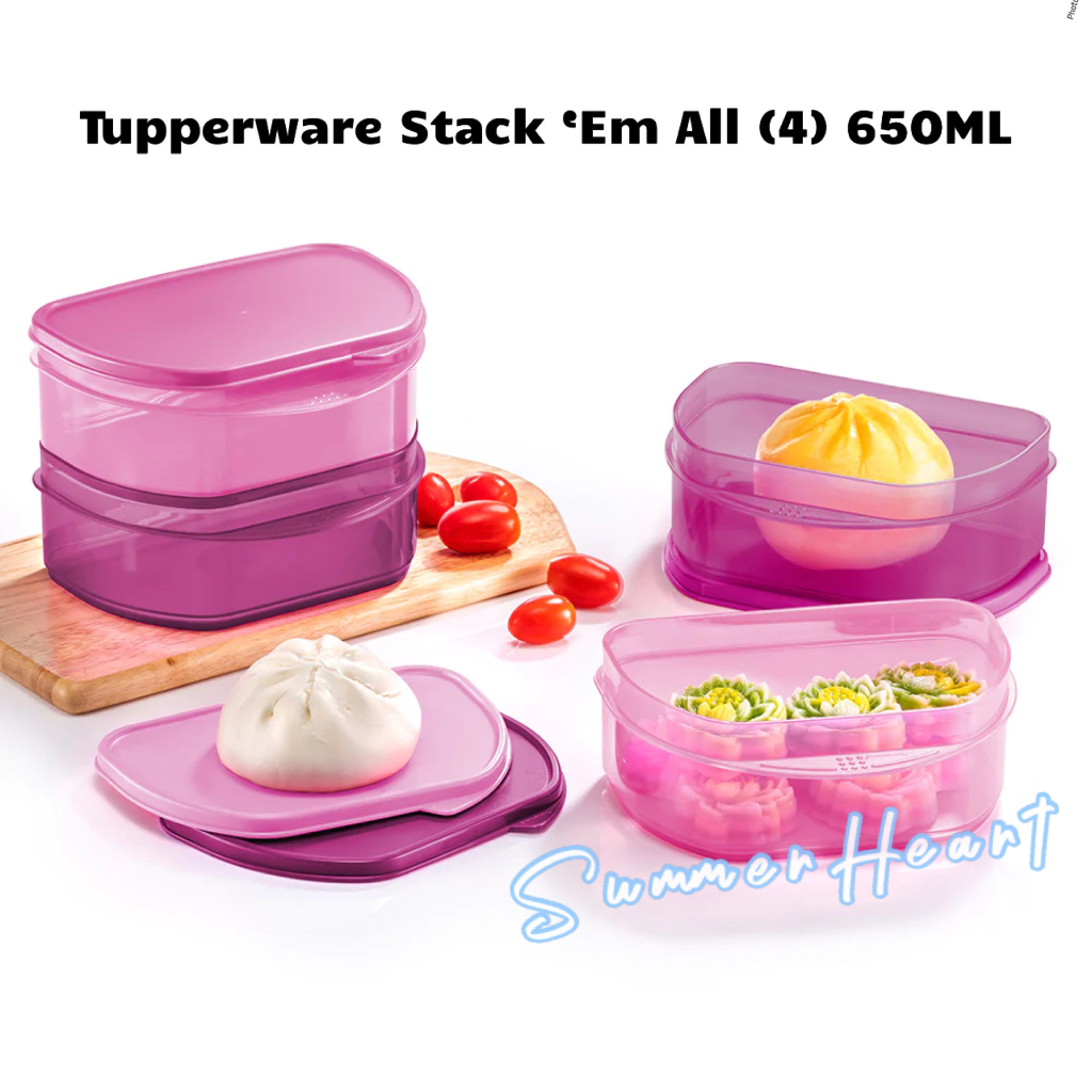 Tupperware Stack ‘Em All 650ml -4PCS | Shopee Malaysia