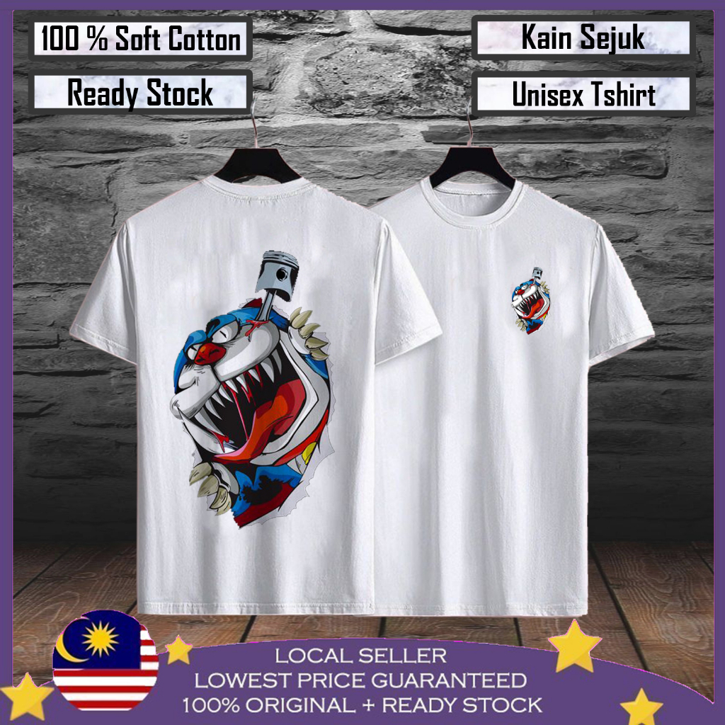 🔥 T-SHIRT DORAEMON ZOMBIE 🔥 BAJU DEWASA UNISEX DESIGN LELAKI DAN ...