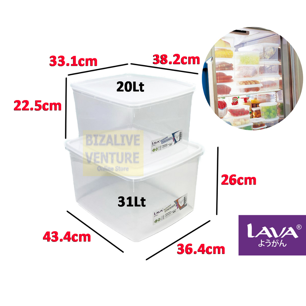 (20Lt & 31Lt) Lava Food Container | Rectangle Container | Multipurpose ...