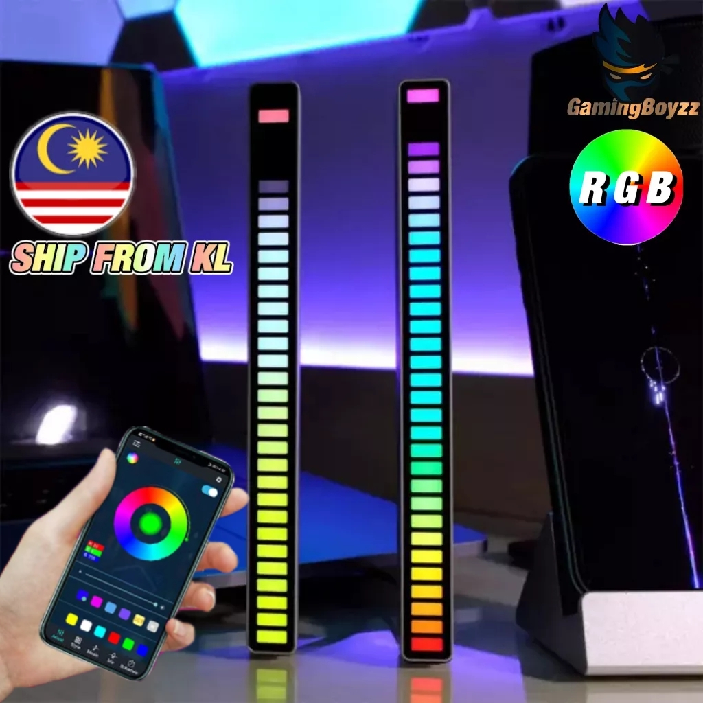 (Local Ready Stock) RGB LED Light Sound Bar Activation Rhythm Colorful ...