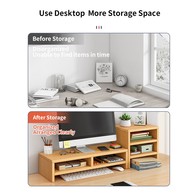 NR Computer Monitor Rack Stand Screen Increase Height Shelf Desktop ...