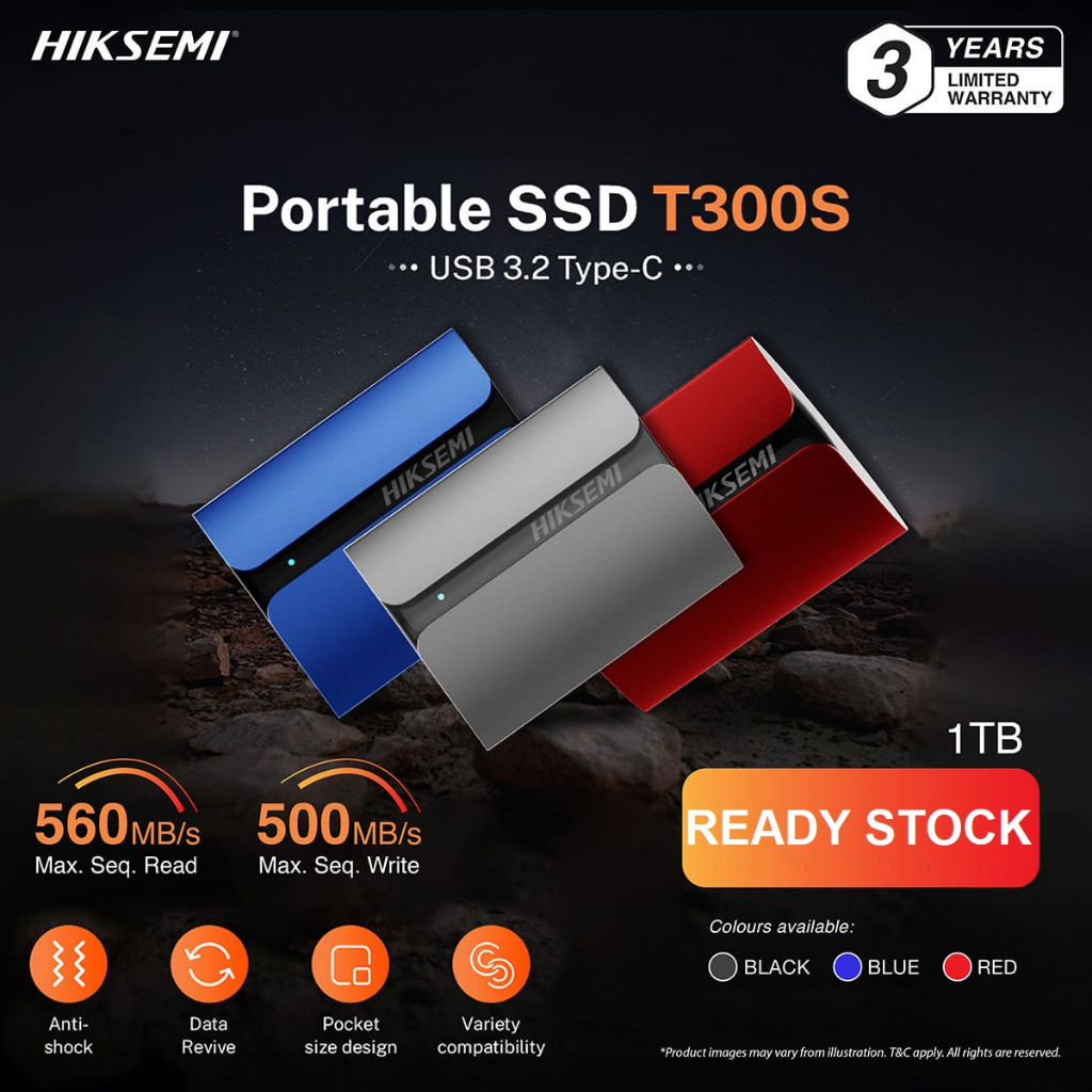 HIKSEMI T100 T300S Portable SSD Series 1TB PSSD USB3.1 type C Interface Storage SSD EXTERNAL SSD ...
