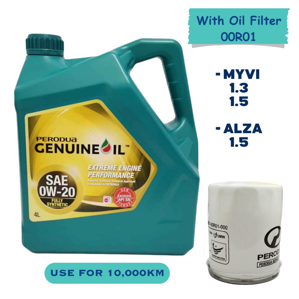 NEW ORI PERODUA FULLY 0W20 4L ALZA BEZZA ARUZ MYVI ATIVA AXIA VIVA ...