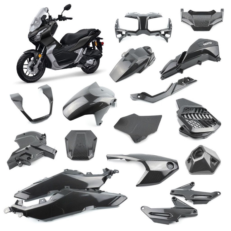 HONDA ADV150 ADV FULL SET CARBON 17PCS HEAD LAMP BODY COVER RADIATOR ...