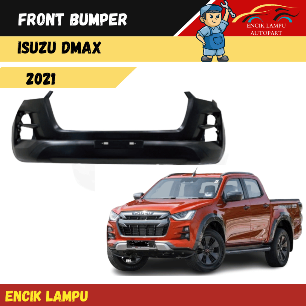 Isuzu Dmax 2021 Front Bumper Depan 4X4 With 4 Hole Sensor 100% New High ...