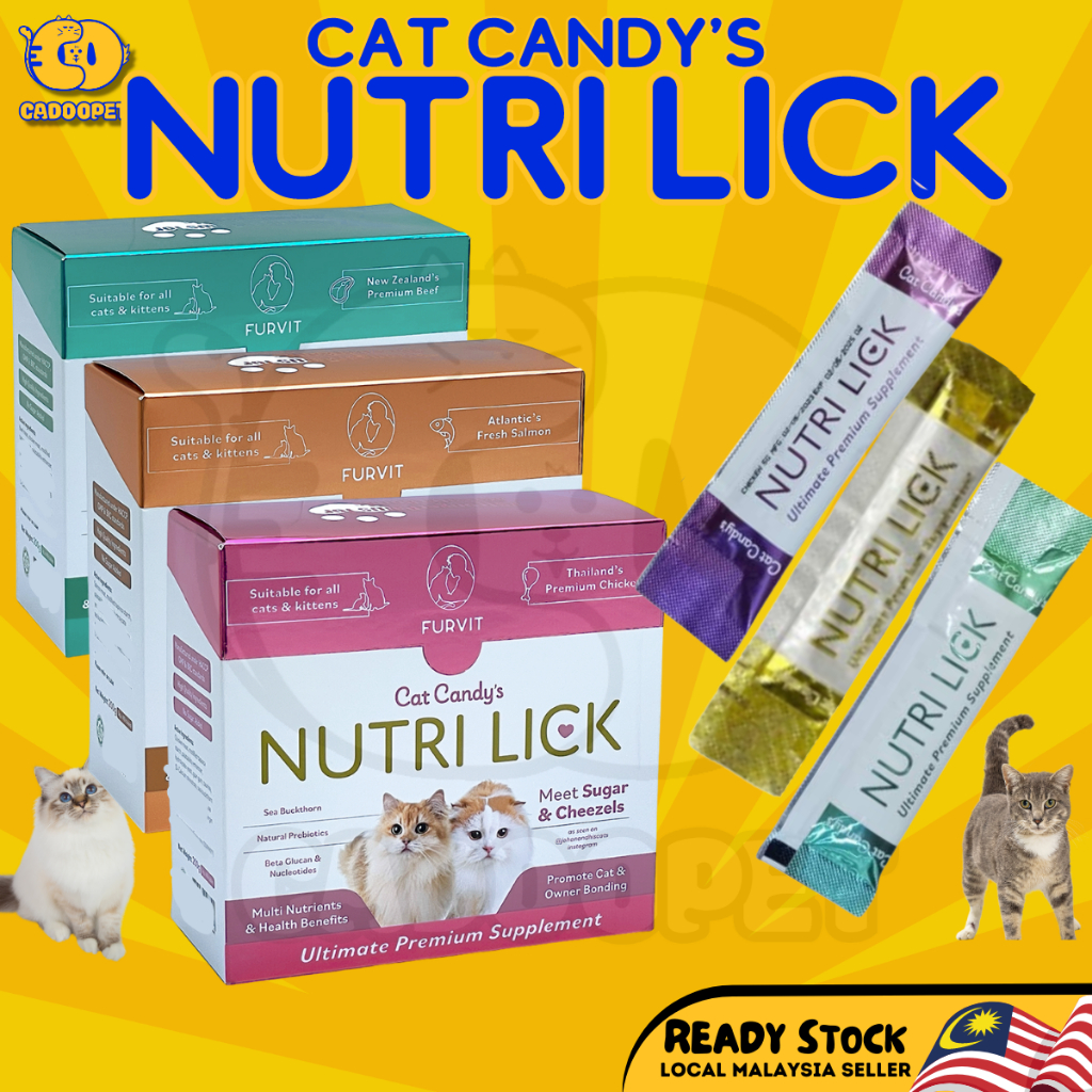 Furvit Cat Candy's Nutri Lick Cat Premium Nutritional Supplement Kucing ...