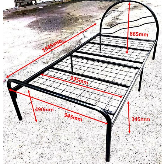 (Ready Stock) METAL SINGLE BED FRAME / KATIL BUJANG BESI / KATIL HOSTEL ...