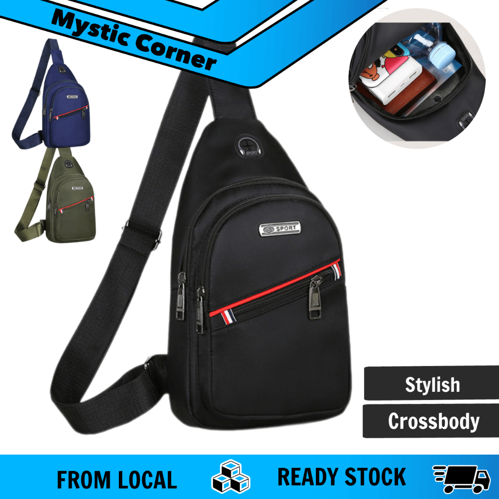 Men Outdoor Multi-layer and Multifunction Sling Bag Men Chest Bag ...