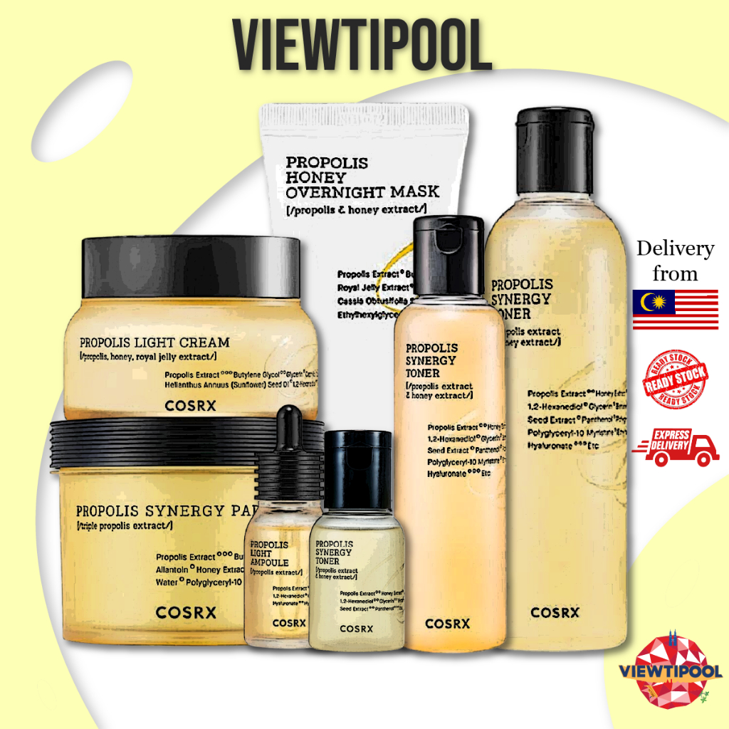 Cosrx Full Fit Propolis Collection ( Ampoule, Toner, Pad, Overnight ...