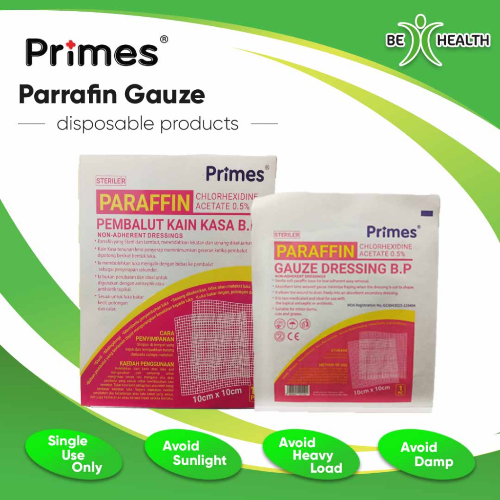 Primes Paraffin Gauze Dressing B.P (Similar to Bactigras) / Pembalut ... Primes Paraffin Gauze Dressing B.P (Similar to Bactigras) / Pembalut ...
