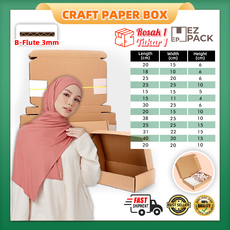 Pizza Box Craft Paper Box Carton Box Packing Box Packaging Box Kotak ...